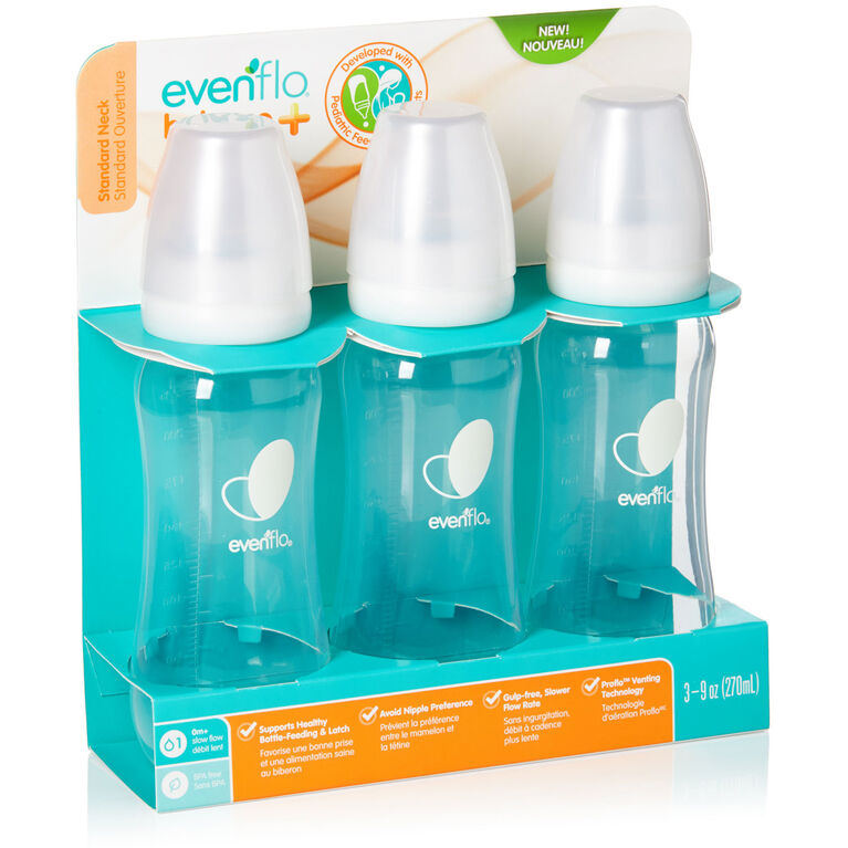 Evenflo Balance + Standard 9oz Neck Bottles 3-Pack - Clear | Babies R ...